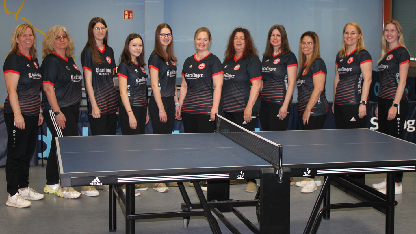 Tischtennis-Tische für die Damen des TTC Oberbrechen - Viele schaffen mehr
